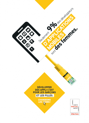 Kit d'affiches « Femmes et numérique - Changeons les codes ! » | Centre Hubertine Auclert